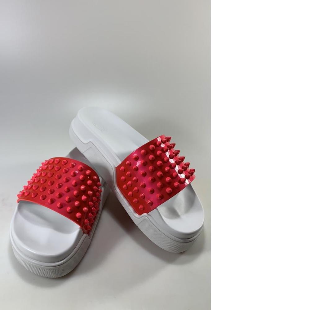 Women's Pool Fun Platform Spike Flat Pool Slides Cora… - Gem